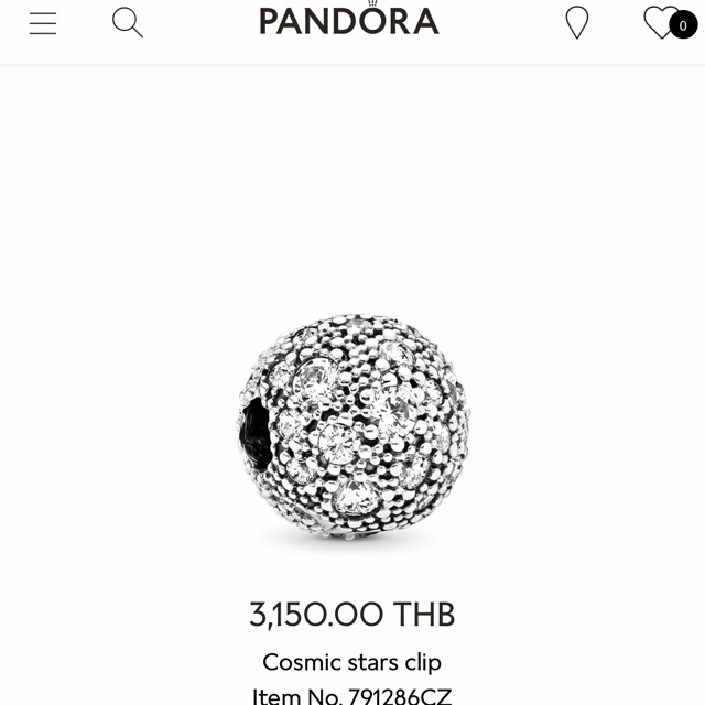 Pandora Cosmic stars clip ของแท้ ส่งฟรี - nukkereiei - ThaiPick