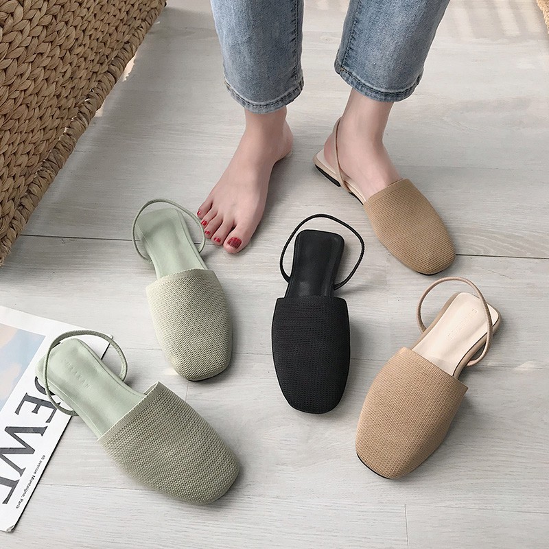 Chic sandals female fairy wind flat bottom wear sandals 2020 summer new ...