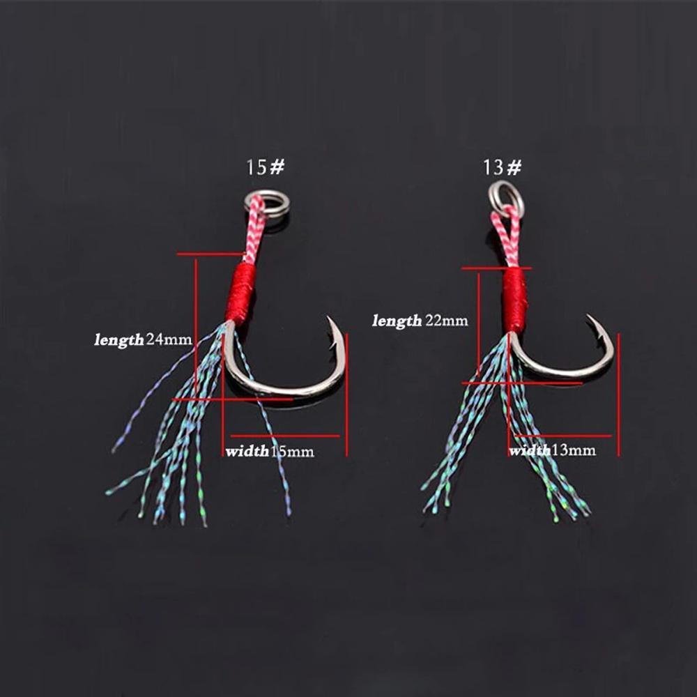 KORYES Fishing Accessories Single Jig Hooks Pesca Fishing Jigging Hook Cast Jigs Assist Hook Sea ...