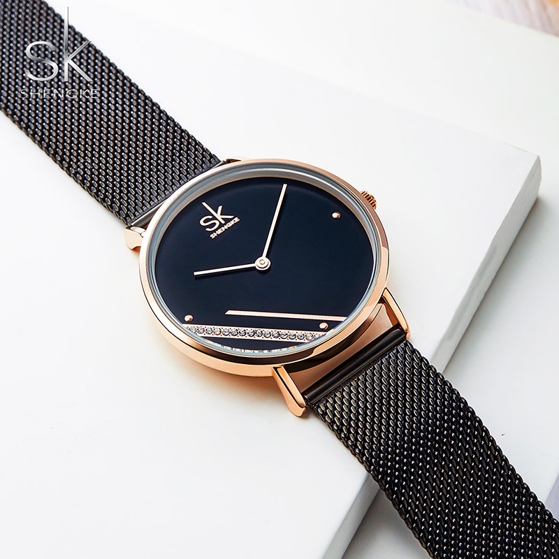 SK Fashion Ultra Thin Women Quartz Watch Ladies Wrist Watch SHENGKE ...