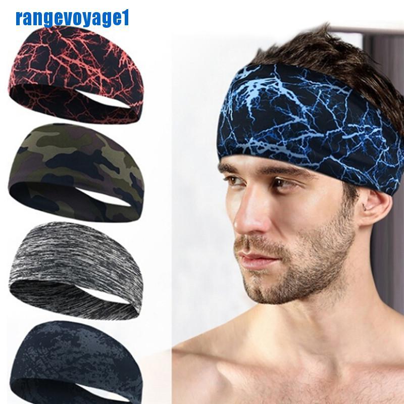 [range] Women Men Cycling Yoga Sport Sweat Headband Hair Bands Head