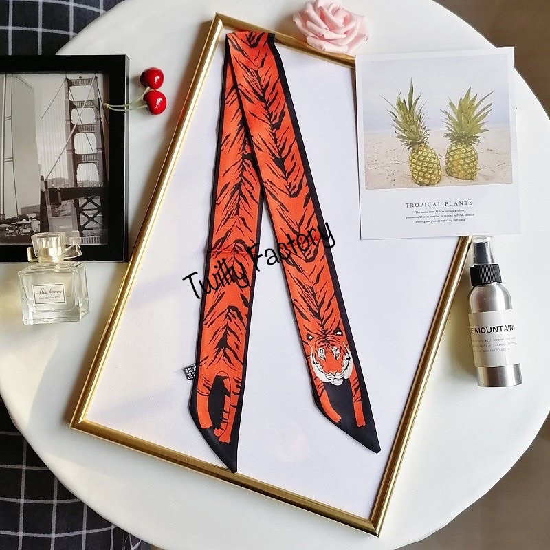 (กดสั่งจำนวน 1 ได้ 2เส้นค่ะ)ผ้าพันหูกระเป๋า Animals Twilly ผ้าผูกผม ...