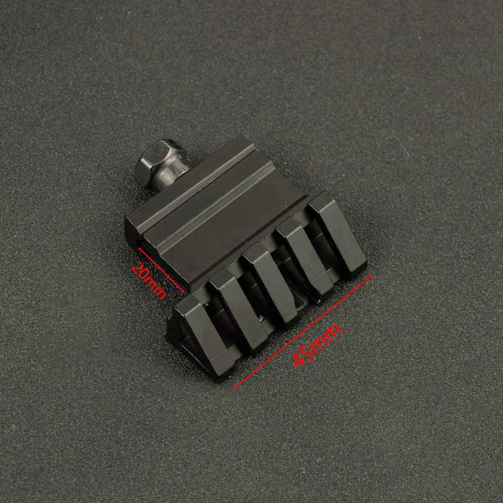 Tactical 45 Degree Angle Scope Mount Aluminum Offset 4 Slot Side Rail ...