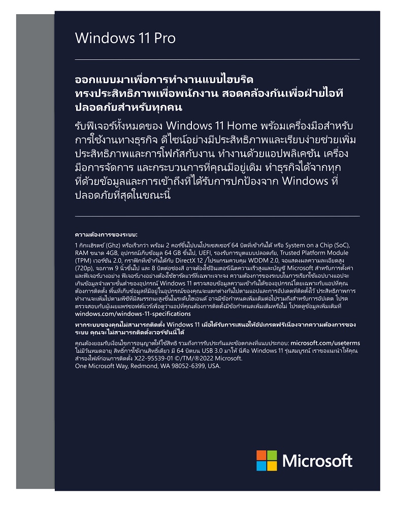 [Software] Windows Pro FPP 11 64-bit English Intl USB | Shopee Thailand