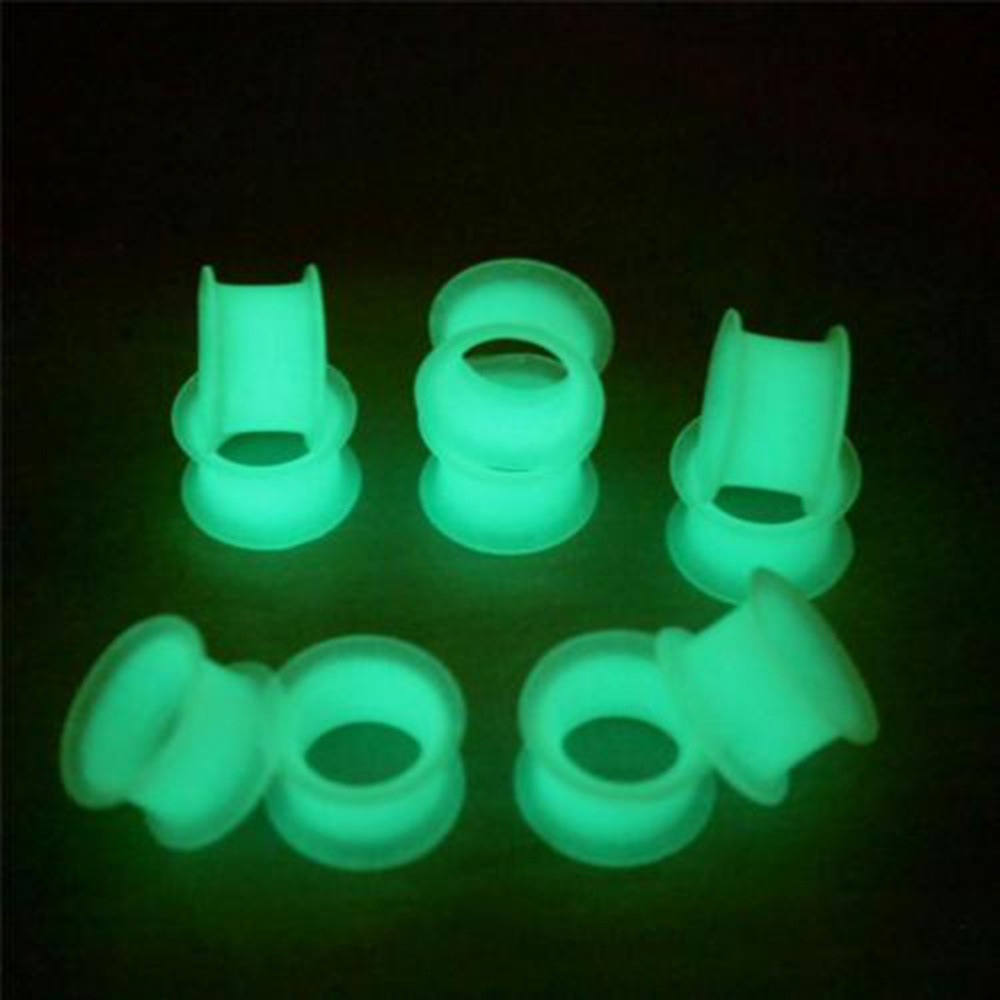1Pc Ear plugs and tunnels glow in the dark drum ear expansion body ...
