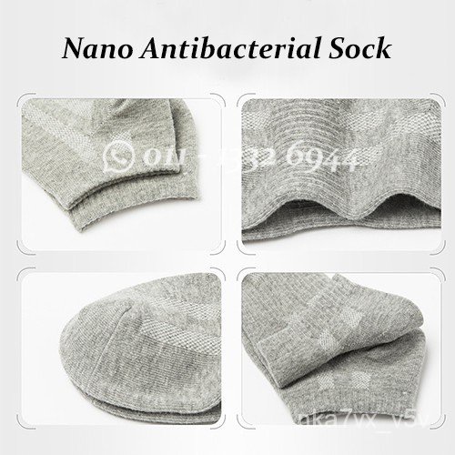 Unisex Nano Antibacterial SockSilver Sock Stoking Perak Odor Free ...