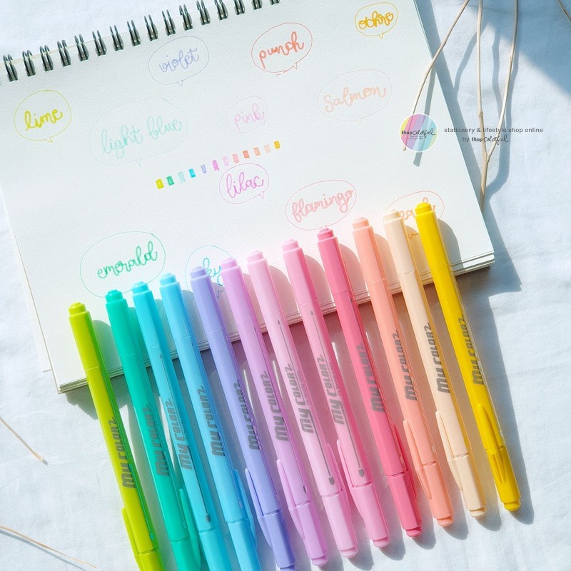 ปากกาสี mycolor 2 DONG-A set 12 สี พาสเทล - shop_colorful - ThaiPick