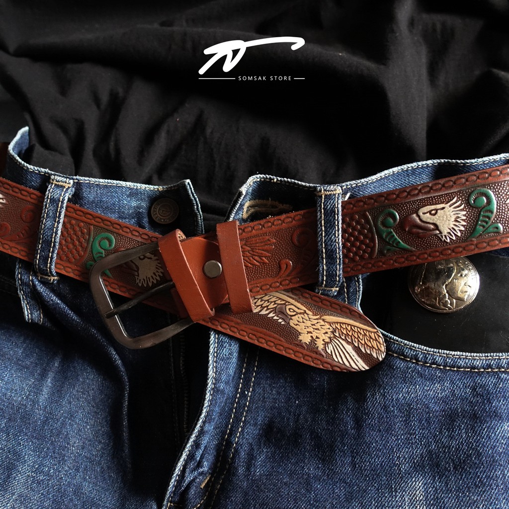 เข็มขัดหนังแท้ คละลาย - leather.way - ThaiPick