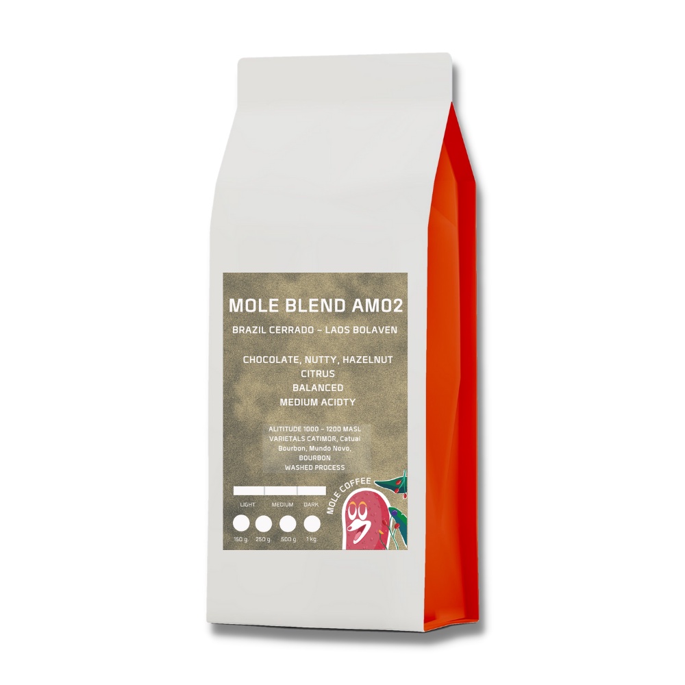 Mole Coffee เมล็ดกาแฟคั่ว เบลน บราซิล ลาว คั่วกลาง ถูก คุ้มค่า ส่งไว ...