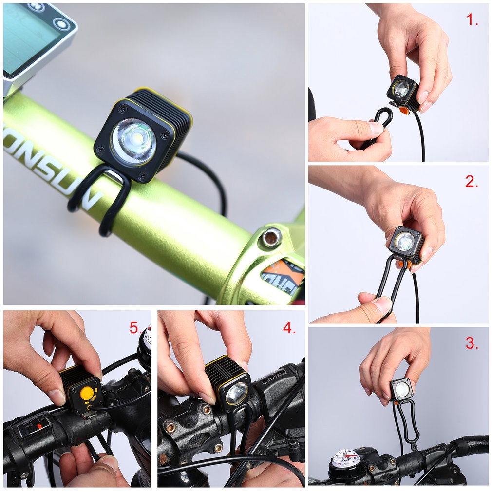 fmd Strong Durable Square Shaped Adjustable 1 LED Waterproof Bicycle ...