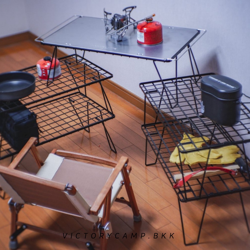 โต๊ะตะแกรงอเนกประสงค์และอุปกรณ์เสริม FIELD RACK BLACK UNIFLAME ...
