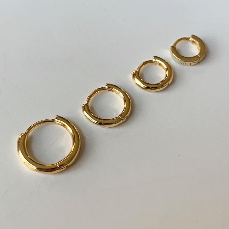 A.piece all silver 925 ต่างหูเงินแท้ Basic one-touch earrings(151-153) - a.piecestores - ThaiPick