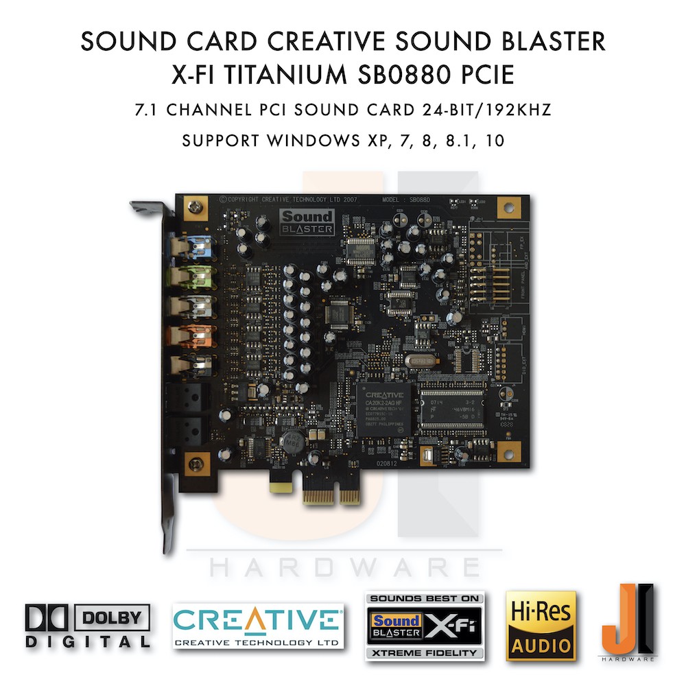 Sound Card Creative Sound Blaster X-Fi Titanium SB0880 7.1 Channel (PCI ...
