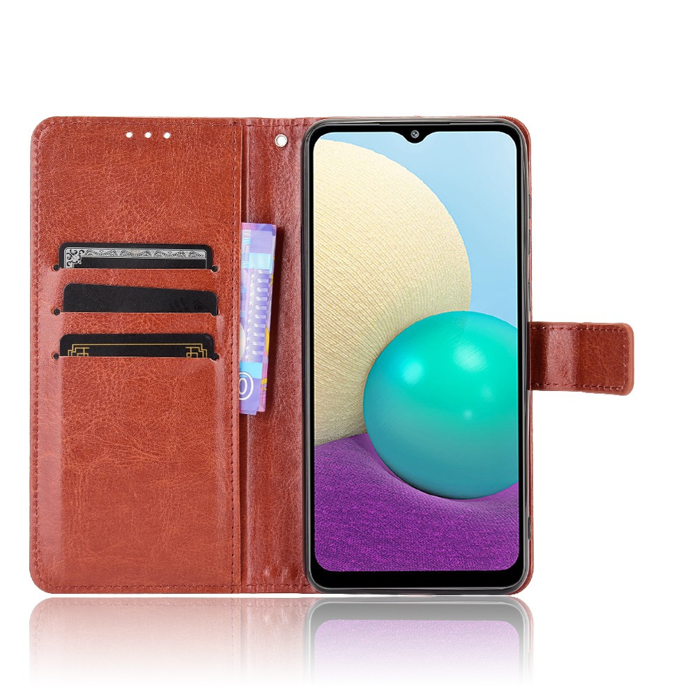 เคสสำ Samsung Galaxy A02 Case Leather Flip Back Cover Galaxy A02 A022F ...