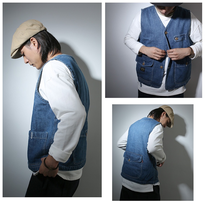 เสื้อกั๊กยีนส์ Red Ruggison Lab ผ้าฟอกเนื้อนิ่ม ใส่สบายๆสไตล์แคมป์ ...