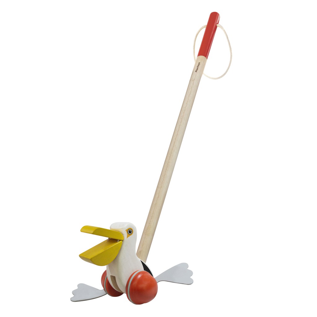 PlanToys PUSH-ALONG PELICAN ของเล่นไม้นกน้อยเตาะแตะ - plantoys_officialshop - ThaiPick