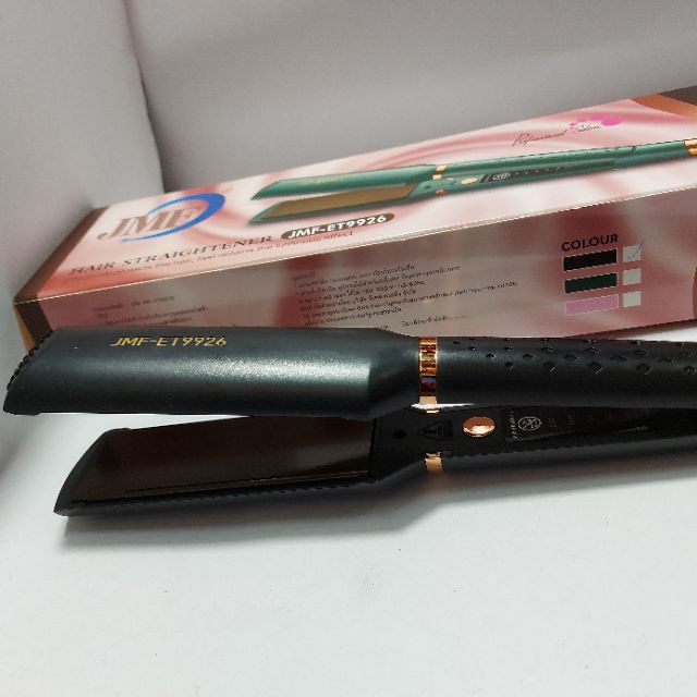เครื่องหนีบผมตรง JMF-ET9926 เครื่องหนีบผมตรง และม้วนปลายผม ยี่ห่อ JMF 9962 สีดำ - taiophimmason ...