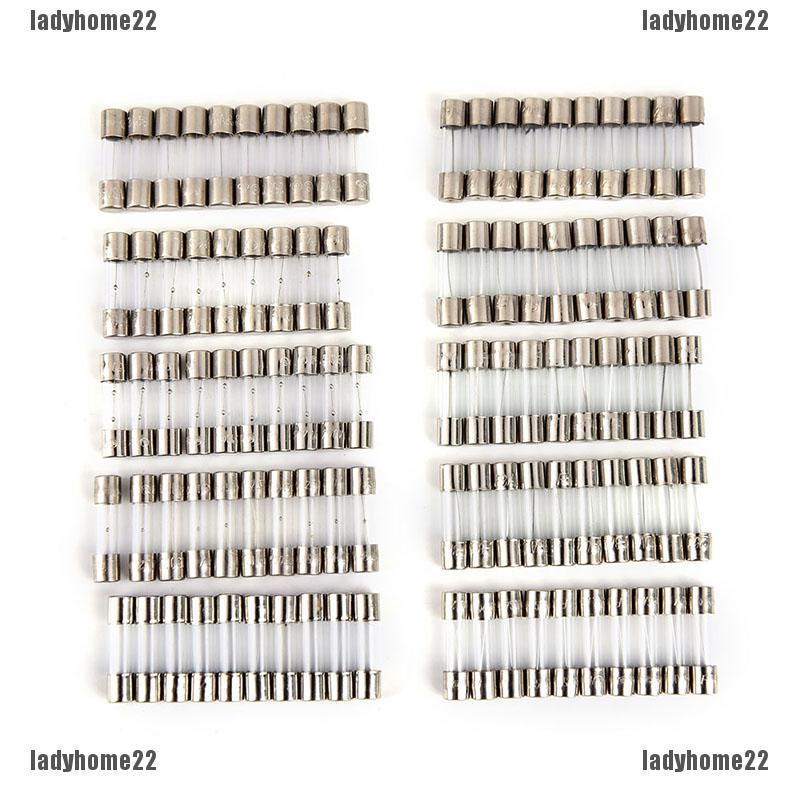 LH 100Pcs/Set 5x20mm Quick Blow Glass Tube Fuse Assorted Kits Fast-blow Glass F - ladyhome22.th ...