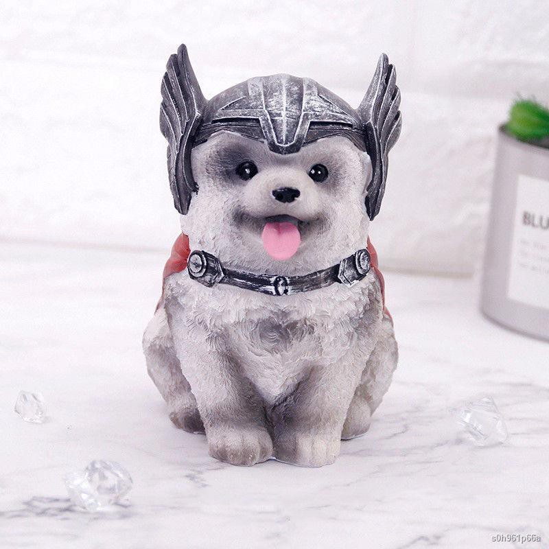 ⊕⊙┅Base Team Piggy Bank Avengers สุนัขสัตว์เลี้ยงน่ารัก Marvel สัตว์ ...