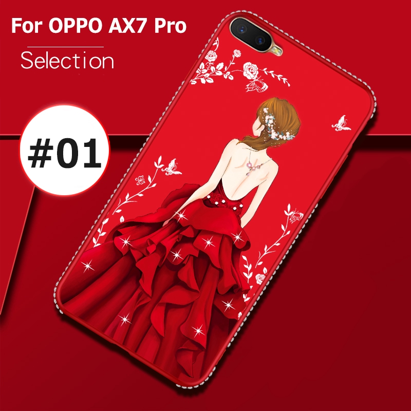 OPPO AX7 Pro Soft Case เคสโทรศัพท์ประดับคริสตัล Bling Case - womenfamily.th - ThaiPick