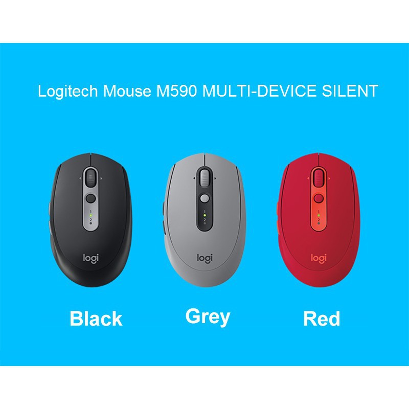 卐♤M590 Logitech Mouse Wireless Bluetooth Unifying MULTI-DEVICE SILENT ...