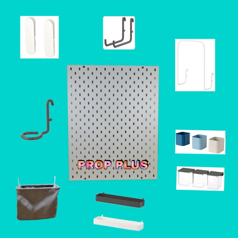 Prop Plus เหล็ก รุ่น Decor กระดานแขวนของเหล็ก ติดผนัง บอร์ดแขวนของ ตก ...