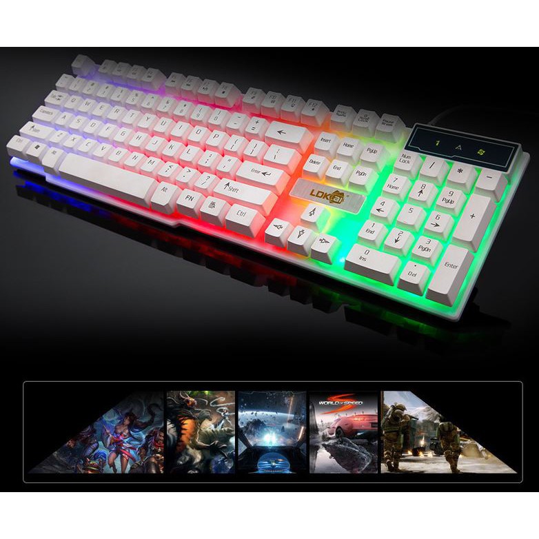 Ready Stock USB Wired Backlight Gaming Keyboard Keypad Mechanical Feel ...