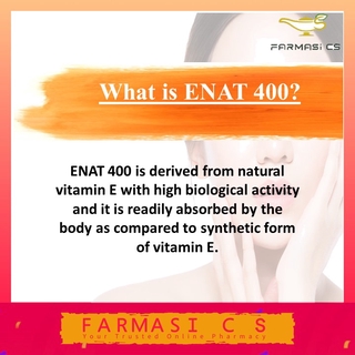 Mega ENAT 400 Natural Vitamin E 400 IU 100 softgel capsules x 2 bottles ...