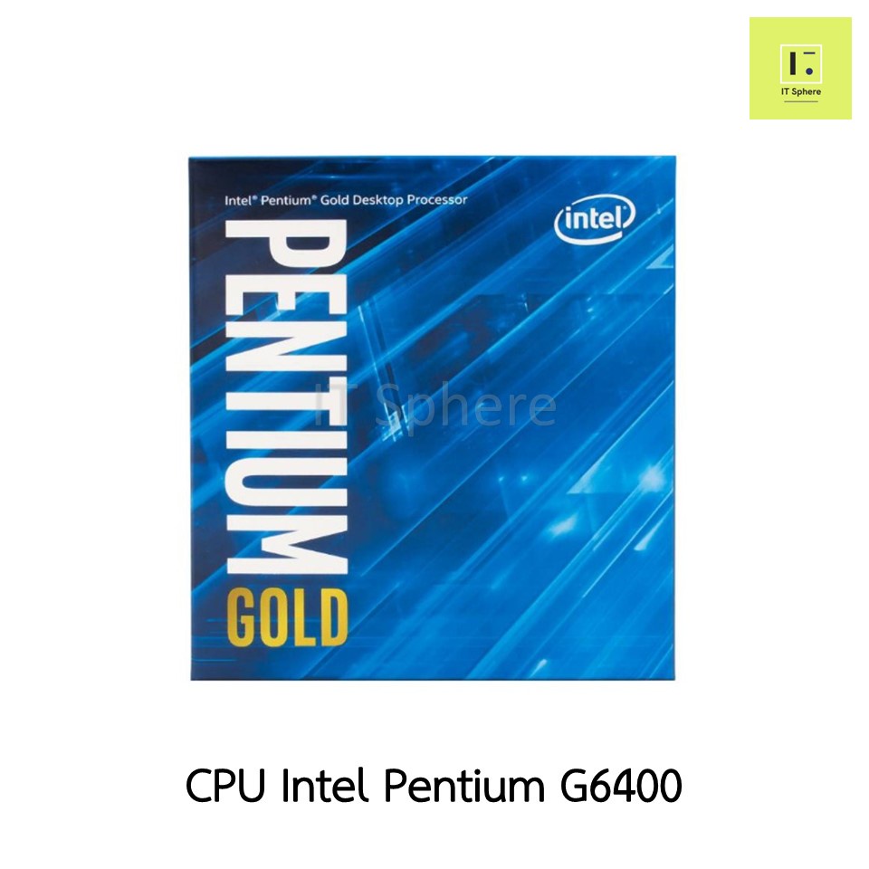 CPU (ซีพียู) INTEL 1200 PENTIUM GOLD G6400 4.0 GHz (ORIGINAL) - ประกัน ...