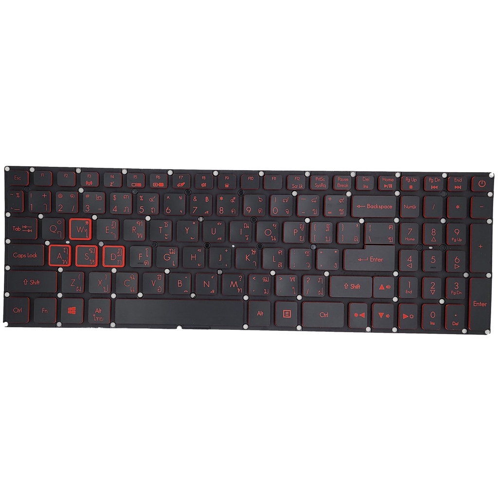 ACER Keyboard คีย์บอร์ด ACER NITRO 5 AN515-51 AN515-52 53 Red Letter ...