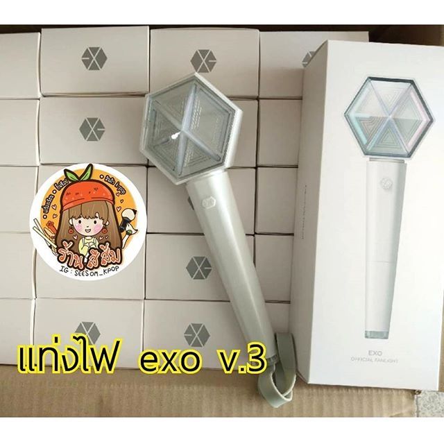 (พรี) แท่งไฟ EXO Official lightstick FAN LIGHT Ver.3 ของแท้ - seesom ...