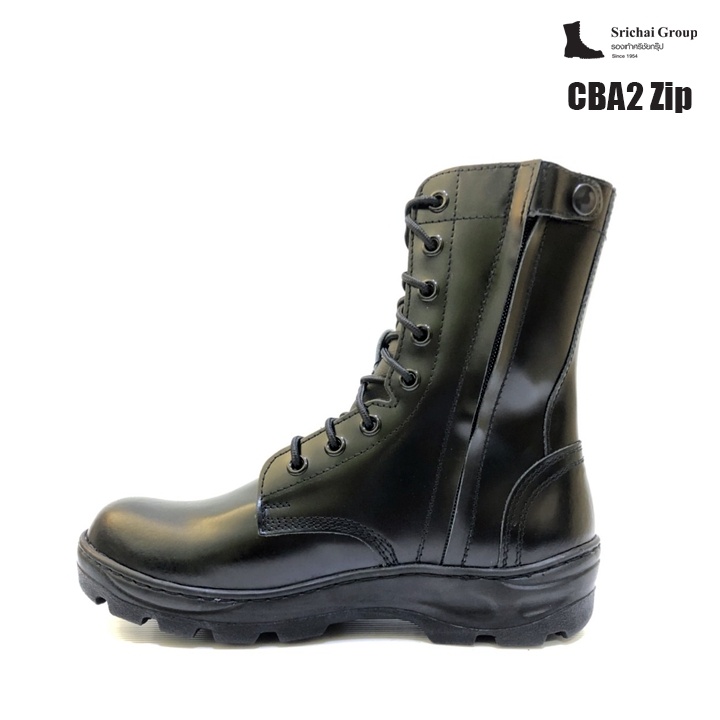 Srichai shoes รุ่น CBA2 มีแบบปกติและแบบใส่ซิป หนังขัดมัน พื้นรถถัง - srichaigroup - ThaiPick