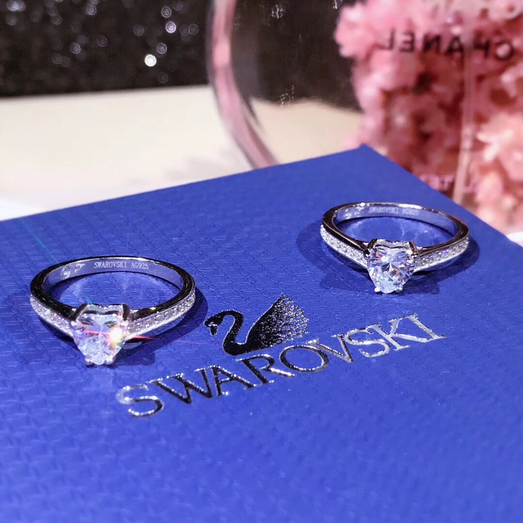 แหวนเงิน Swarovskis ประดับเพชร S925 สําหรับผู้หญิง - longmingtw.th - ThaiPick