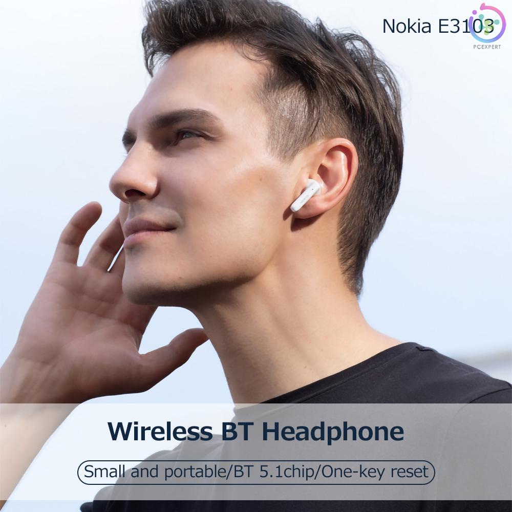 M1พร้อมส่งnokia E3103 หูฟังบลูทูธไร้สาย BT 5.1 ชิปไดนามิก 13 มม. สีฟ้า - js6cuiwq40 - ThaiPick
