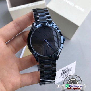 MK3419 Michael Kors Women's Slim Runway Blue Stainless Steel Watch ...