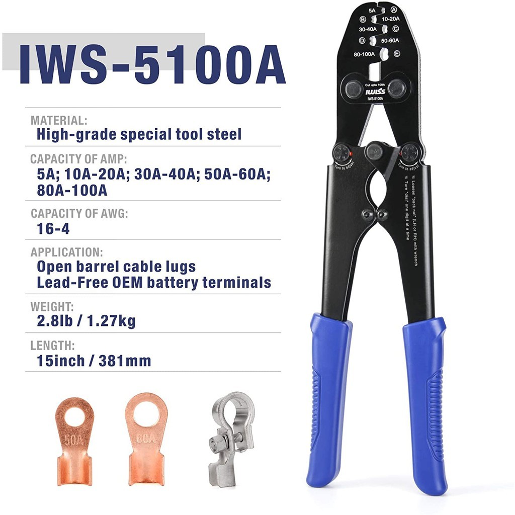 คีมย้ำหางปลา IWISS IWS-5100A สำหรับหางปลา OT 5-100A - finaltoolshop ...