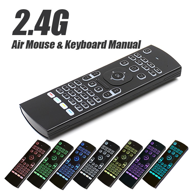 New Fly Air Mouse 2.4G MX3 Wireless Keyboard Backlit With Backlight 7 ...
