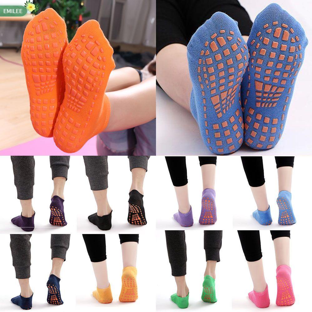 EMILEE 1 Pair Foot Massage Skid Floor Socks Breathable Cotton Anti-Slip ...