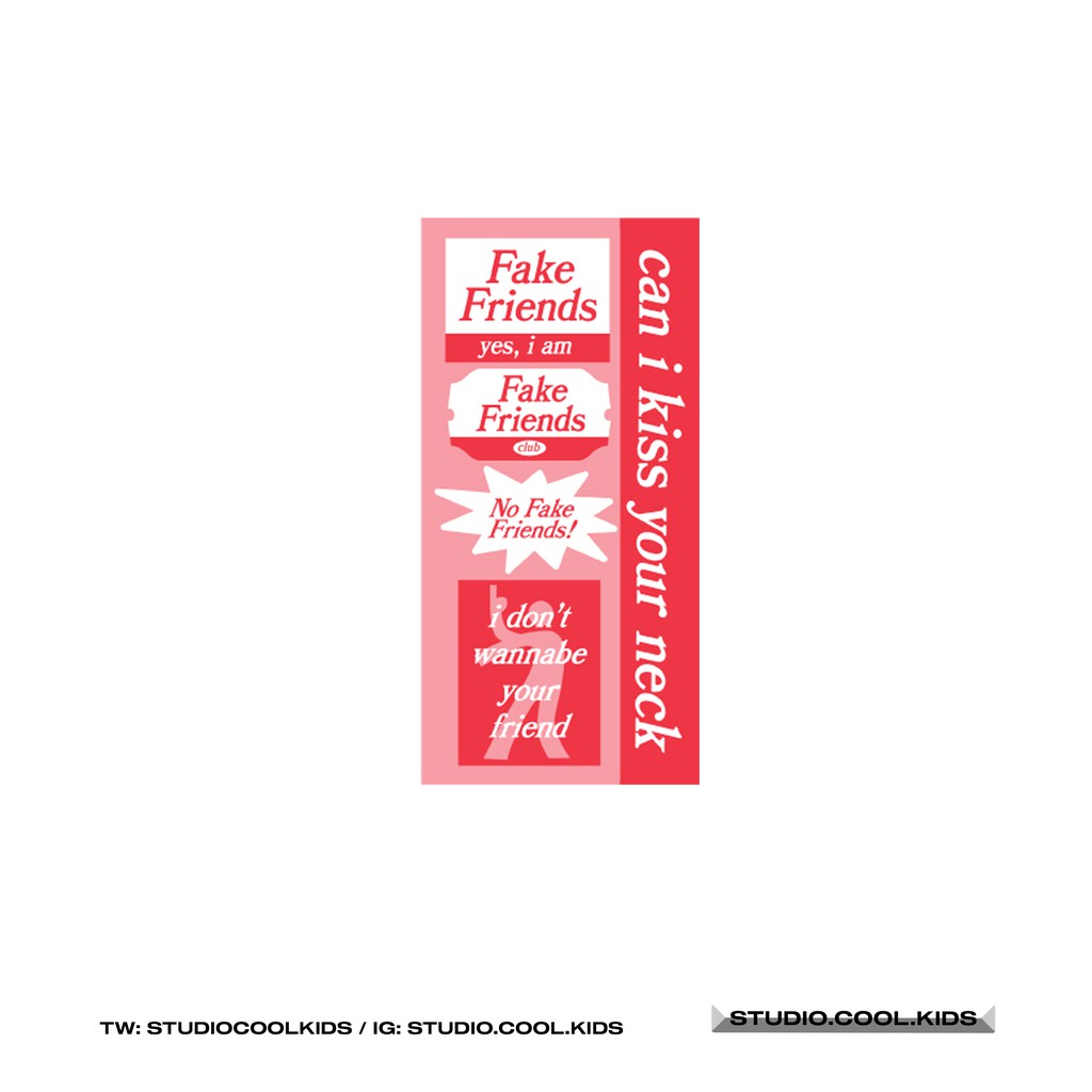 Fake friend glitter sticker ver1 | Shopee Thailand