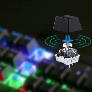 AUKEY KM-G3 คีย์บอร์ดเกมมิ่ง Mechanical Keyboard Blue Switch, 104-Key ...