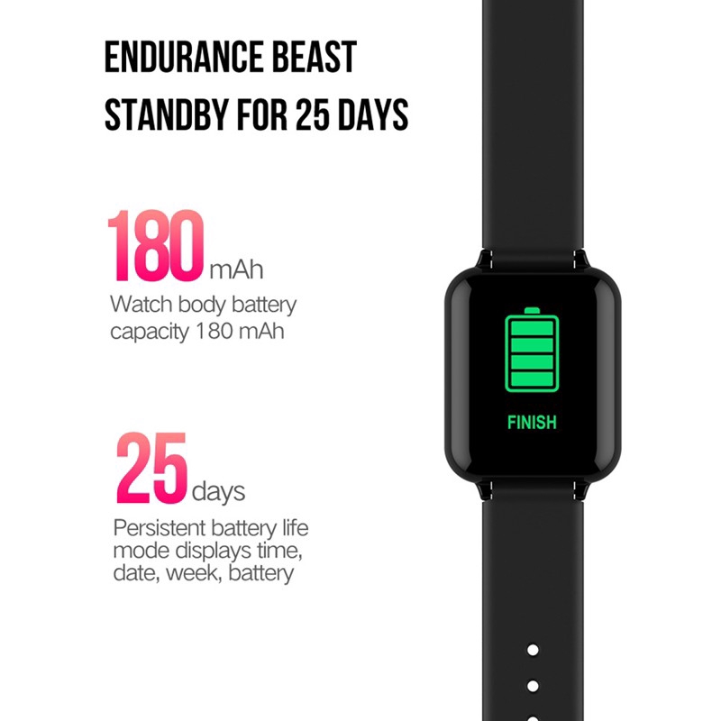 B57 1.3 Color Screen Smart Watch Waterproof Sports Smartwatch Heart ...