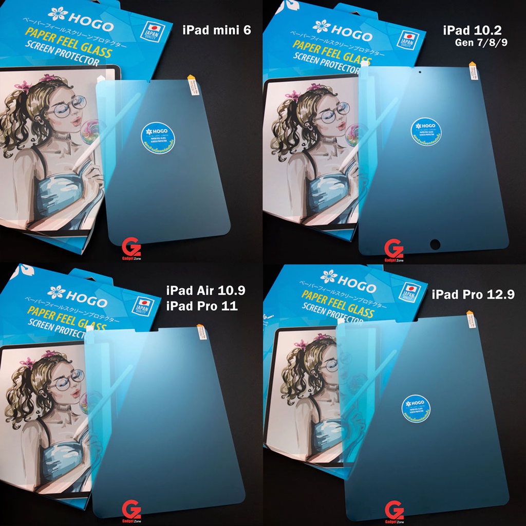เจ้าแรกในไทย ฟิล์มกระจก ผิวกระดาษ Hogo Paper Feel Glass iPad ...