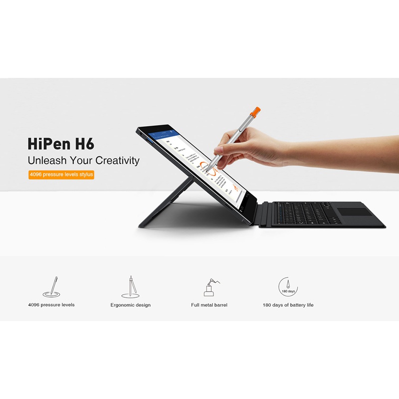Hipen H6 ปากกาสไตลัส 4096 ระดับความดัน 1.5 มม. สําหรับ Hi10XR UBOOK X ...