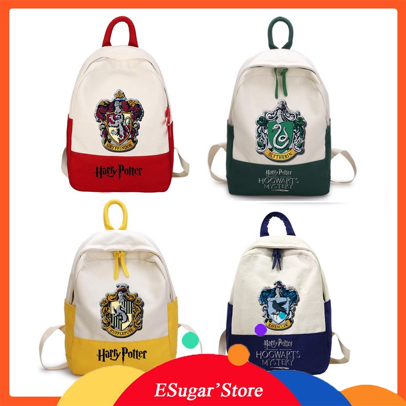 Harry Potter Logo Backpack Gryffindor Hogwarts Slytherin Ravenclaw ...