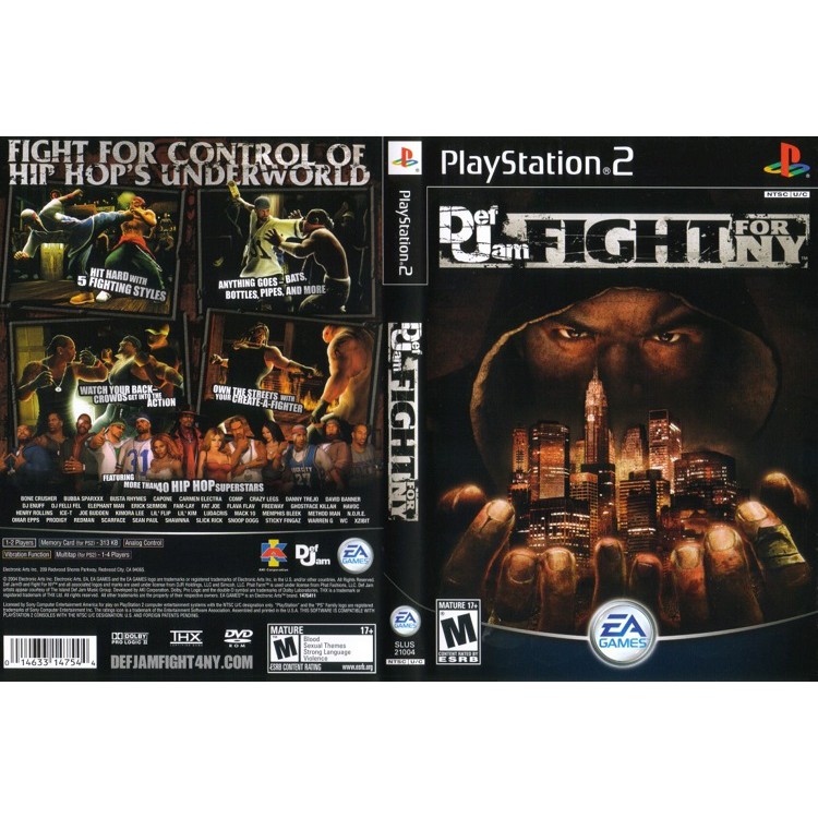 DEF JAM FIGHT FOR NY [PS2 US : DVD5 1 Disc] | Shopee Thailand