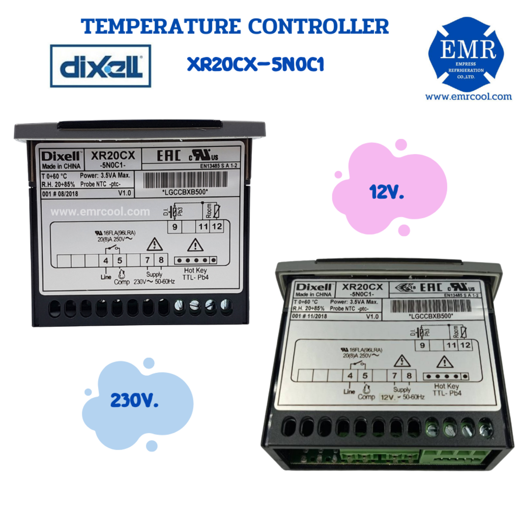 DIXELL(ดิคเซลล์) TEMPERATURE CONTROLLER XR20CX-5N0C1 | Shopee Thailand