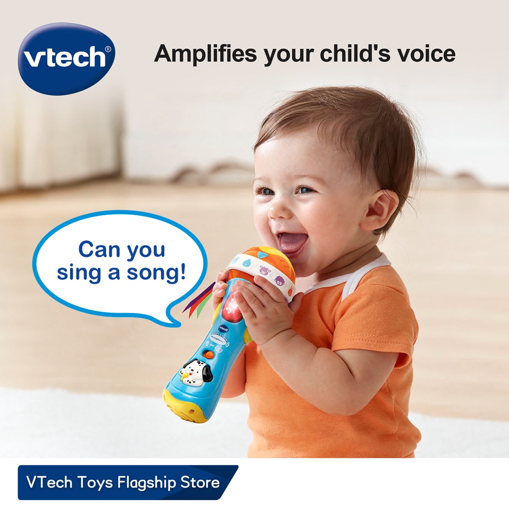 VTech Baby Microphone Toys Babble Rattle Infant Toddler Music Toys 3 ...