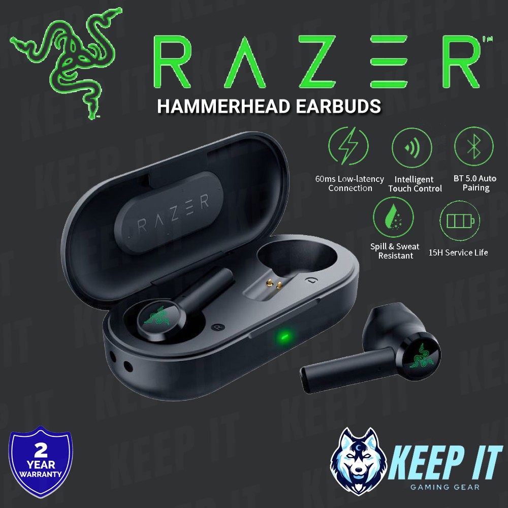 (หูฟัง)Razer Hammerhead True Wireless X - Earbuds Bluetooth True ...