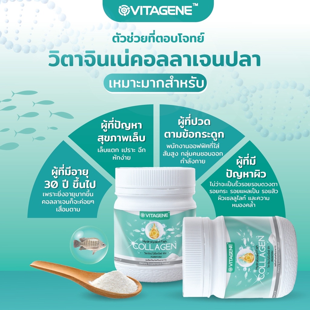 วิตาจิเน่ ไฮโดรไลซ์ ฟิช คอลลาเจน (VITAGENE Hydrolyzed Fish collagen ...