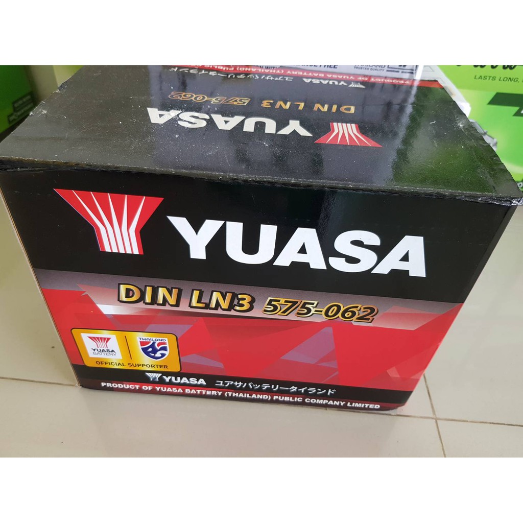 ส่งฟรี แบตเตอรี่รถยนต์ YUASA รุ่น DIN LN3 575-062 OEM ใส่ตรงรุ่น (Revo) พิเศษฟรีค่าขนส่ง ...